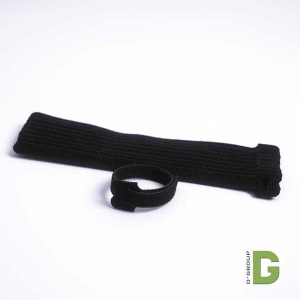 VELCRO kabel strips 230 x 12mm, Sort, PU:10 - dGroup